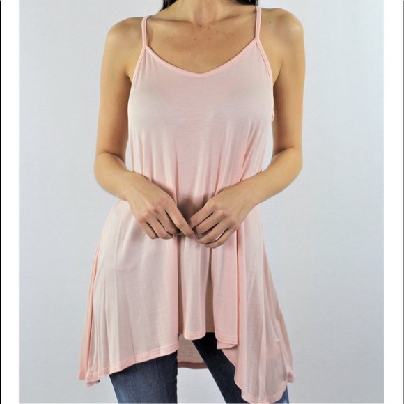 Tops | Light Pink Tunic Style Soft Top | Poshmark